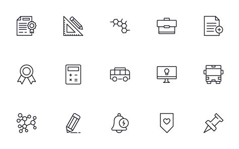 Education Line Icon Set Collection Of High Quality Signs For Web Design Mobile App Ui Design