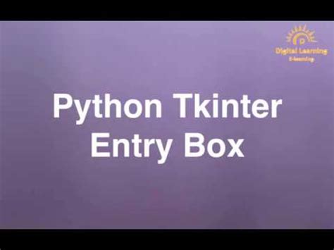 89 Python Tkinter Entry Box Online Training Download App From Below Link YouTube