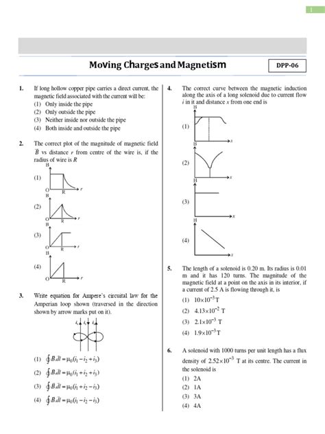 Magnetism And Moving Charges Ddp6nn Pdf Magnetic Field