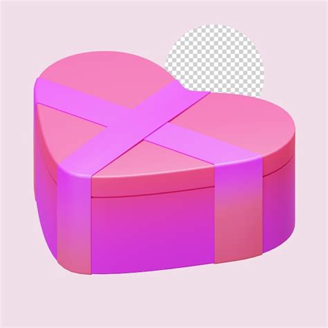 Premium Psd Valentine Heart Shaped T Isometric 3d Render Element
