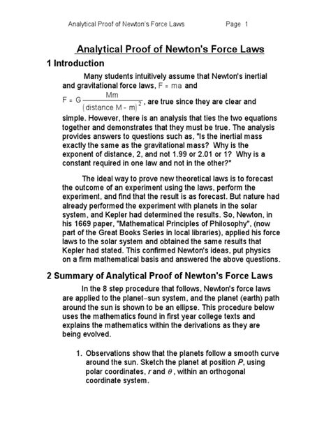 Pdf Proof Of Newtons Laws Dokumen Tips