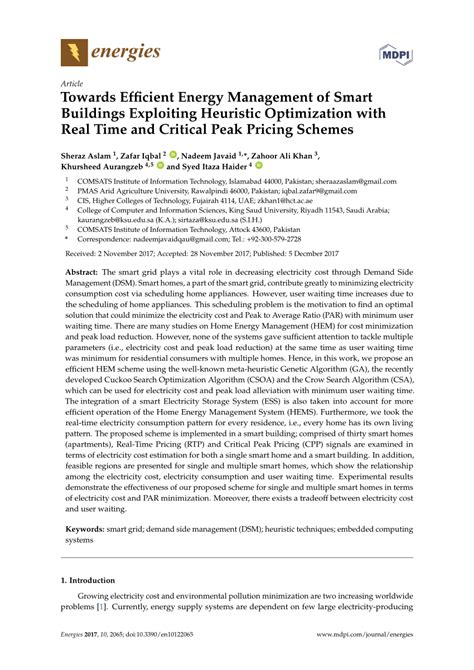 pdf towards efficient energy management of smart buildings exploiting