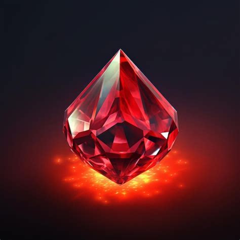 Premium Ai Image Red And Ruby Diamond Big And Beautiful Jewel Exquisite And Stunning Gemstone