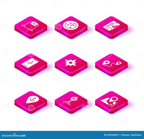 Set Location With Anchor Speed Limit Traffic Compass Mobile Wind Rose Folded Map Location