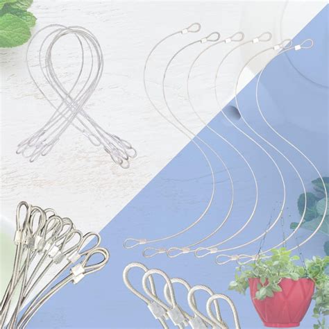 Wire Rope Hangers For Plant Pots Extension 3 Feet Pack Of 6 3mm