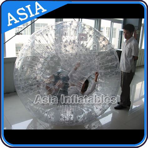Single Hole Clear Inflatable Grass Zorb Ball In 08mm Tpu Used In Grass