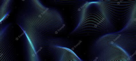 Premium Vector Abstract Blue Background With Flowing Lines Dynamic Waves Vector Illustration