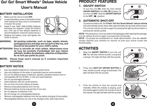 Vtech Go Smart Wheels Convertible And Camper Owners Manual