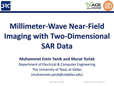PDF Millimeter Wave Near Field Imaging With Two Dimensional SAR Data Presentation