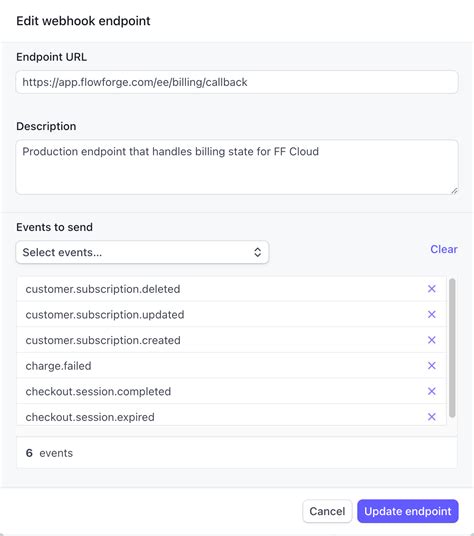 update ff cloud stripe production webhooks · issue 1462 · flowfuse