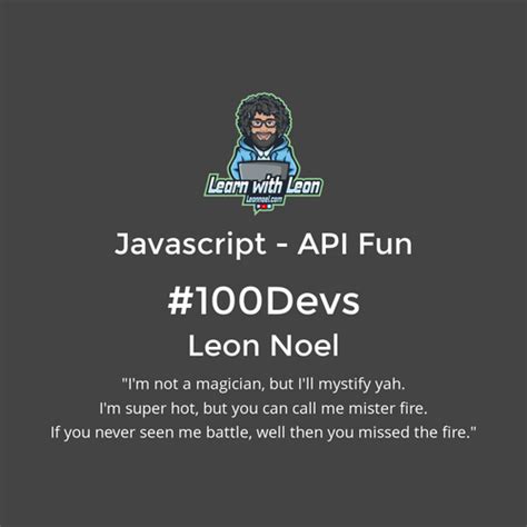 100devs Javascript Apis Fun Time