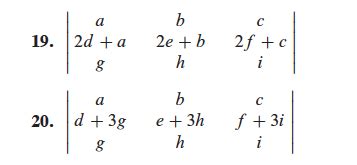 Solved a Find the determinants in Exercises 1520 where b с Chegg com