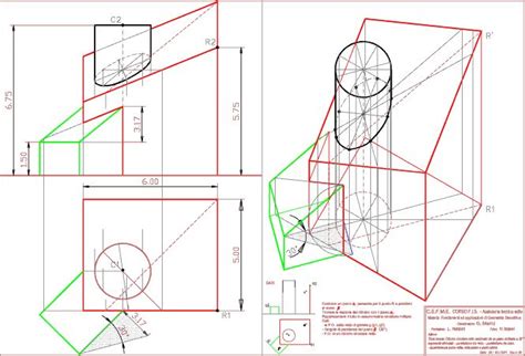 Images About Descriptive Geometry On Pinterest Computers Cross Section And Composition