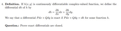 Solved Definition If Hxy Is Continuously Differentiable