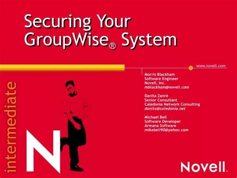 Ppt Securing Your Groupwise ® System Powerpoint Presentation Free Download Id1356608