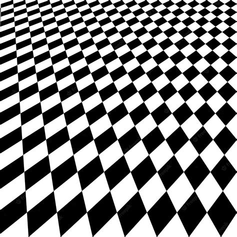 Premium Vector Black And White Rhombus Pattern In Perspective