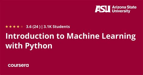 Introduction To Machine Learning With Python Coursera