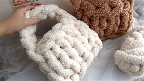 Sub New 복실복실 테디 자이언트얀🧸한 볼로 도토리백을 만들어요 핑거니팅 손뜨개 Youtube