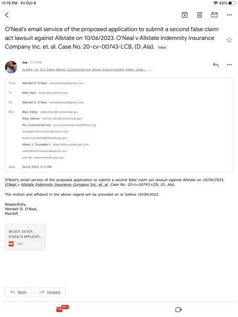 Wendell D Oneal On Linkedin Oneals Email Service Of The Proposed Application To Submit A