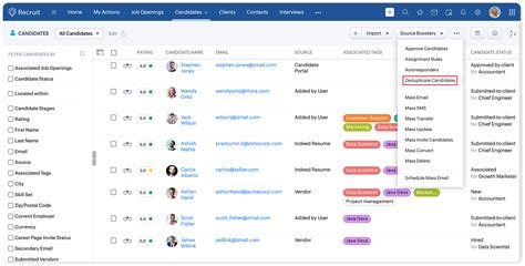 merge duplicate records zoho recruit