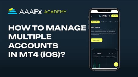 how to manage multiple accounts in mt4 ios mt4 ios tutorial aaafx