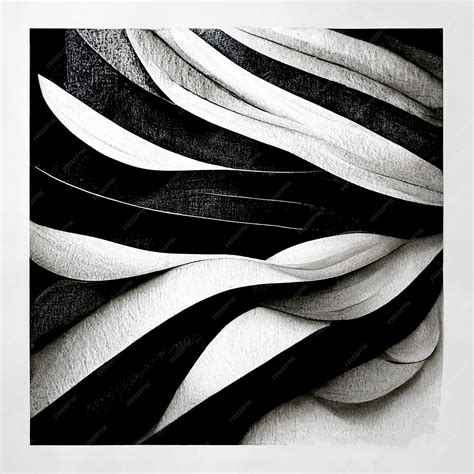 Premium Photo Abstract Wave Optical Illusion Beautiful Black And White Illustration