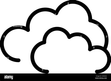 Cloudy Day Icon Outline Cloudy Day Vector Icon For Web Design Isolated