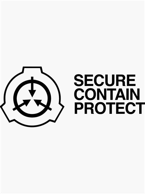 SCP Secure Contain Protect Sticker For Sale By RRiDesigns Redbubble