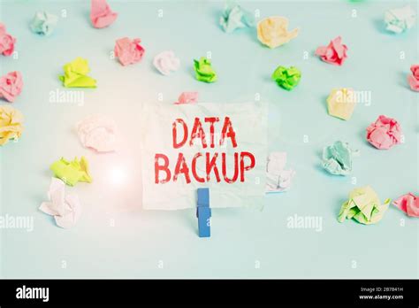 Handwriting Text Data Backup Conceptual Photo Copy Of Important Data That Is Stored On An