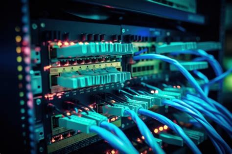 Network Switch Computer Server Cable Premium Ai Generated Image