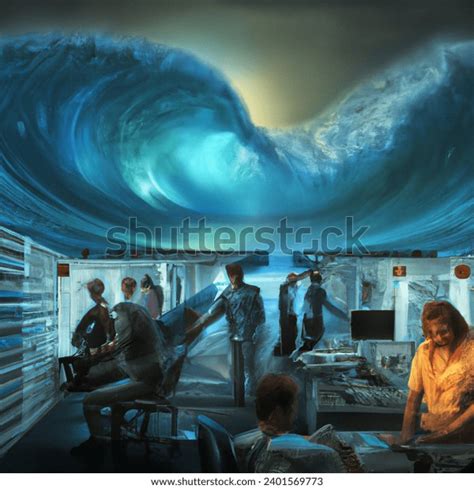 Create Realistic Datacenter Large Tsunami Wave AI Generated Image 2401569773 Shutterstock