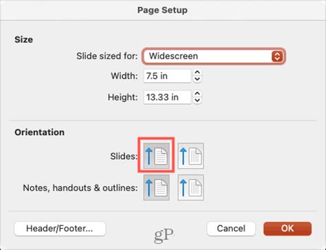 How To Change The Slide Orientation Of A PowerPoint Presentation
