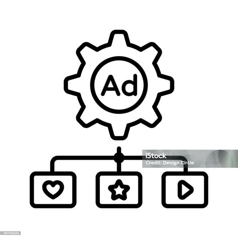 마케팅 자동화 개요 아이콘 디자인 그림입니다 흰색 배경에 온라인 김이 나는 기호 Eps 10 파일 개념에 대한 스톡 벡터 아트