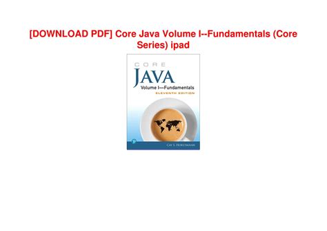 Ppt Download Pdf Core Java Volume I Fundamentals Core Series