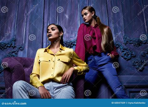 Woman Dress Suit Collection Bussines Party Fashion Style Stock Image