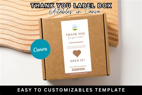 Editable Box Label Template Graphic By FolieDesign Creative Fabrica