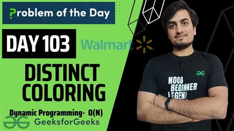 Day 103 Distinct Coloring Dynamic Programming Gfg Potd 01 Feb Youtube