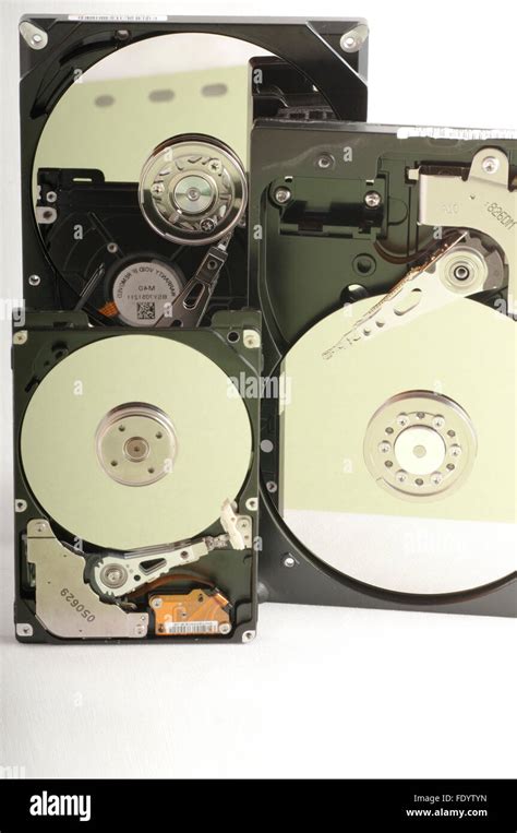 Details Of Hard Disk Drive Open Stock Photo Alamy