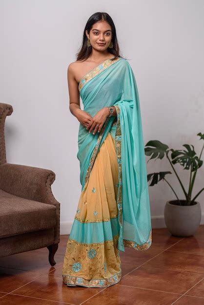 Premium Photo Beautiful Indian Girl In Indian Saree