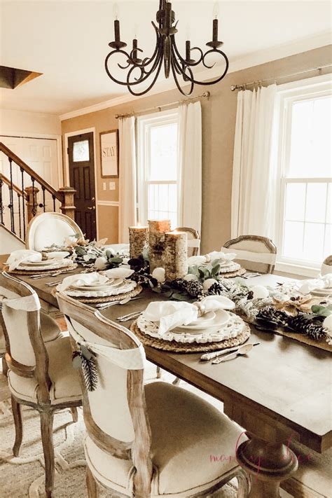 Rustic Winter Tablescape And Winter Dining Room Decor Marly Dice