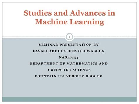 Machine Learning Ppt Ppt