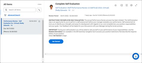 Complete Performance Review Staff Employee