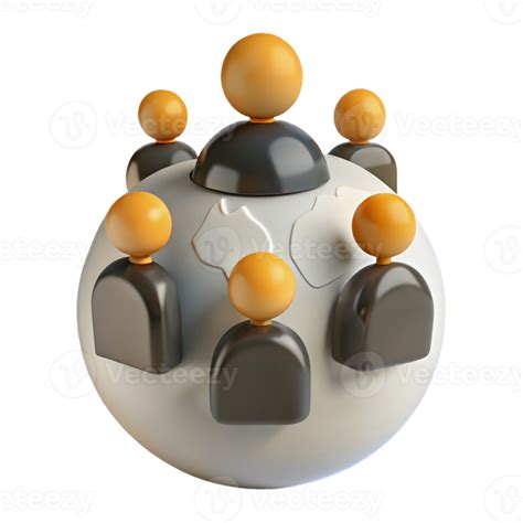 Global Teamwork And Collaboration A 3d Illustration Of People Working