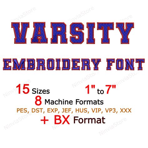 2 Color Varsity Machine Embroidery Font Monogram Alphabet Embroidery