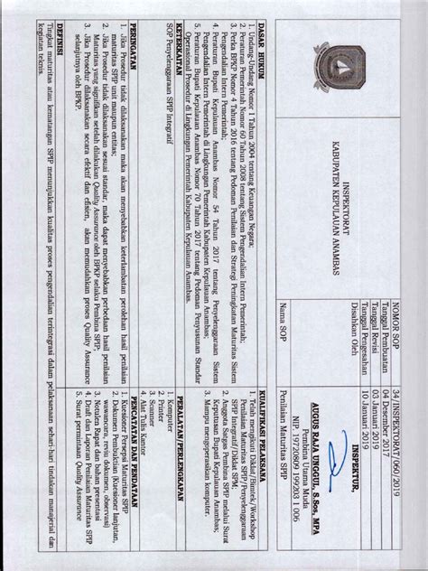 Sop Penilaian Malturitas Spip Pdf