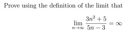 solved prove using the definition of the limit