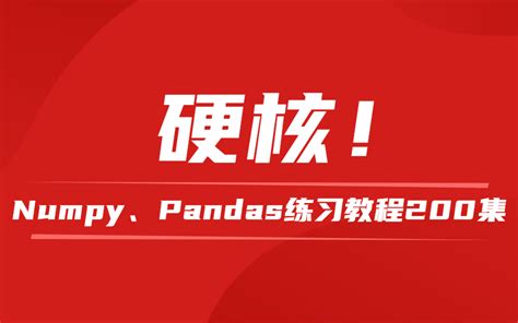硬核！python数据分析最重要的numpy、pandas两大模块，所有人看了都说好教程，人工智能！ 哔哩哔哩 bilibili