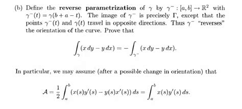 solved 2 suppose [a b] r2 is a parametrization for a