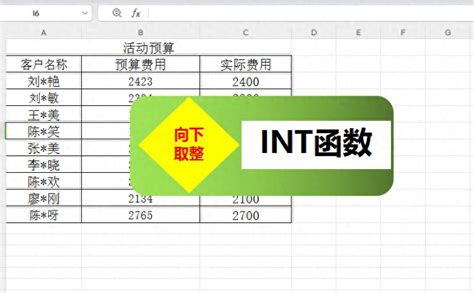 Excel中向下取整函数int的使用方法及应用实例解析 趣帮office教程网