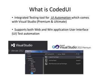 Coded UI Hand Coding Based On Page Object Model PPT